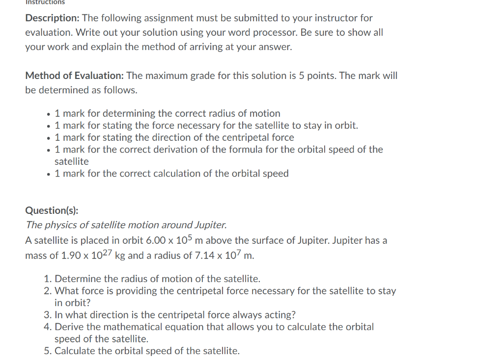 Solved Instructions Description: The following assignment | Chegg.com