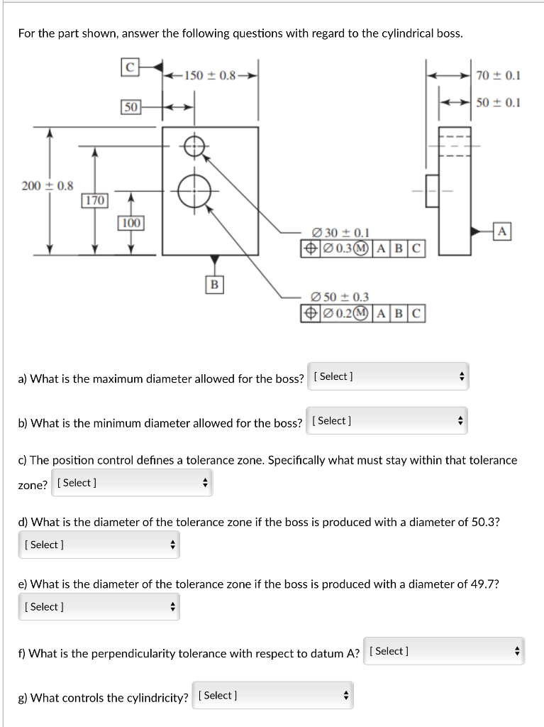 Solved For the part shown, answer the following questions | Chegg.com