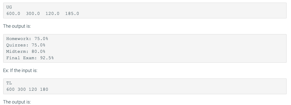 Solved 21.6 LAB*: Program: Grade calculator Program | Chegg.com