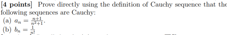 Solved [4 points] Prove directly using the definition of | Chegg.com