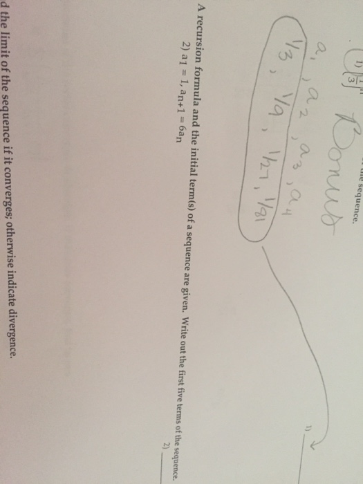 Solved A recursion formula and the initial term (s) of a | Chegg.com