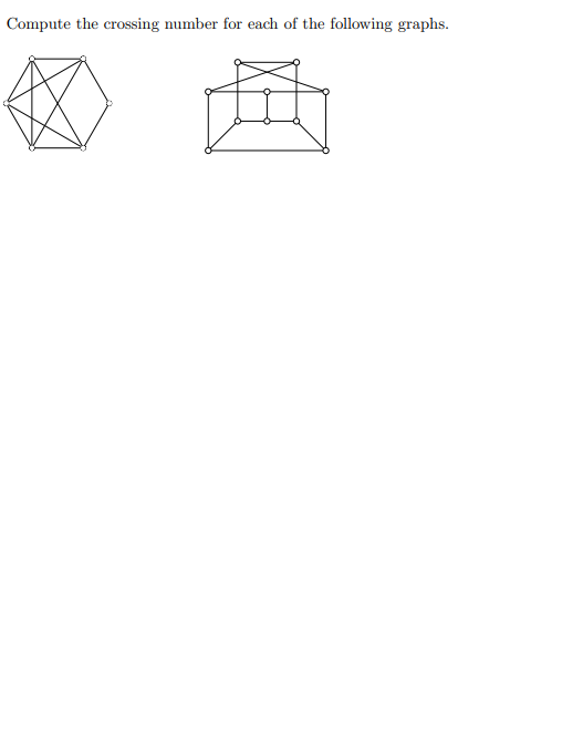 Solved Compute the crossing number for each of the following | Chegg.com