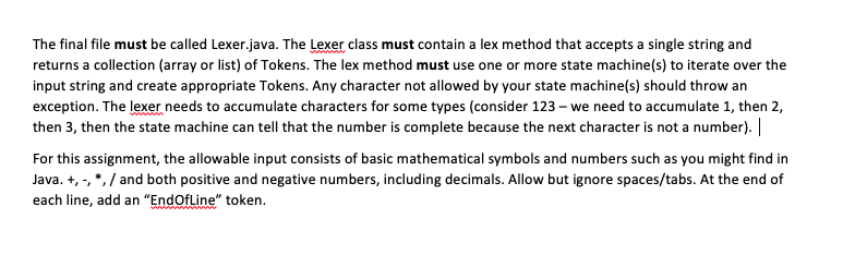 Solved Need help setting up this Lexer file. I want to | Chegg.com
