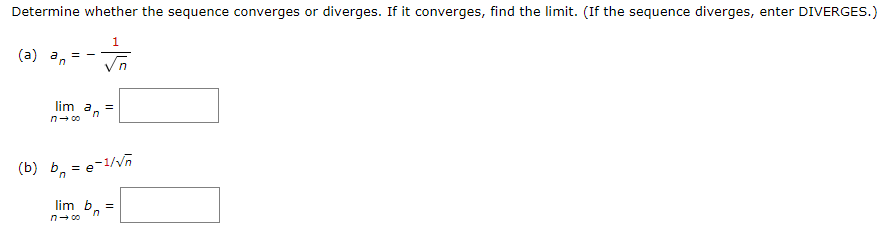 Solved Determine whether the sequence converges or diverges. | Chegg.com