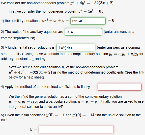 Solved We consider the non-homogeneous problem | Chegg.com