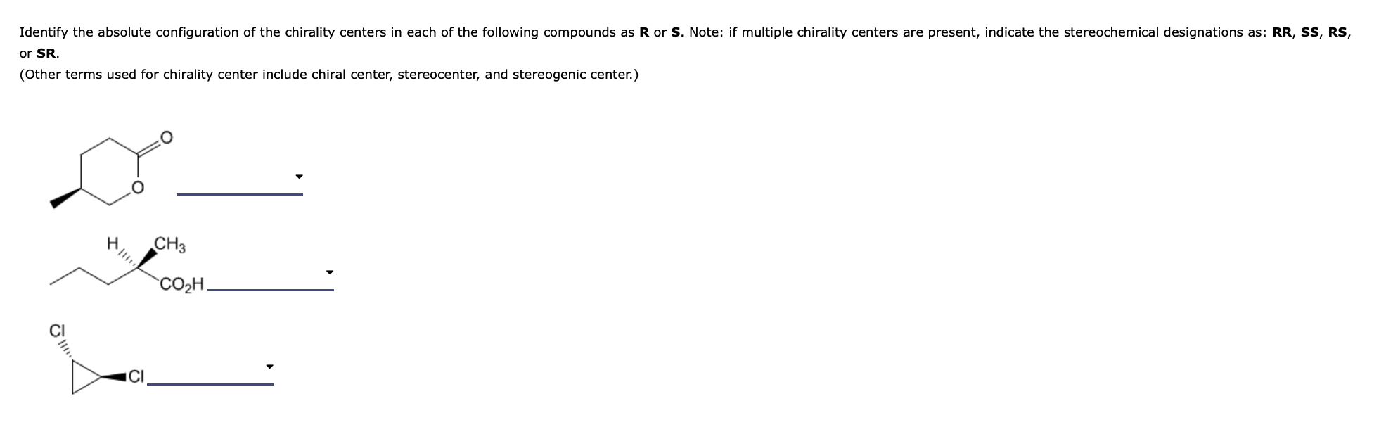 Solved Draw a structural formula of the RS configuration of | Chegg.com