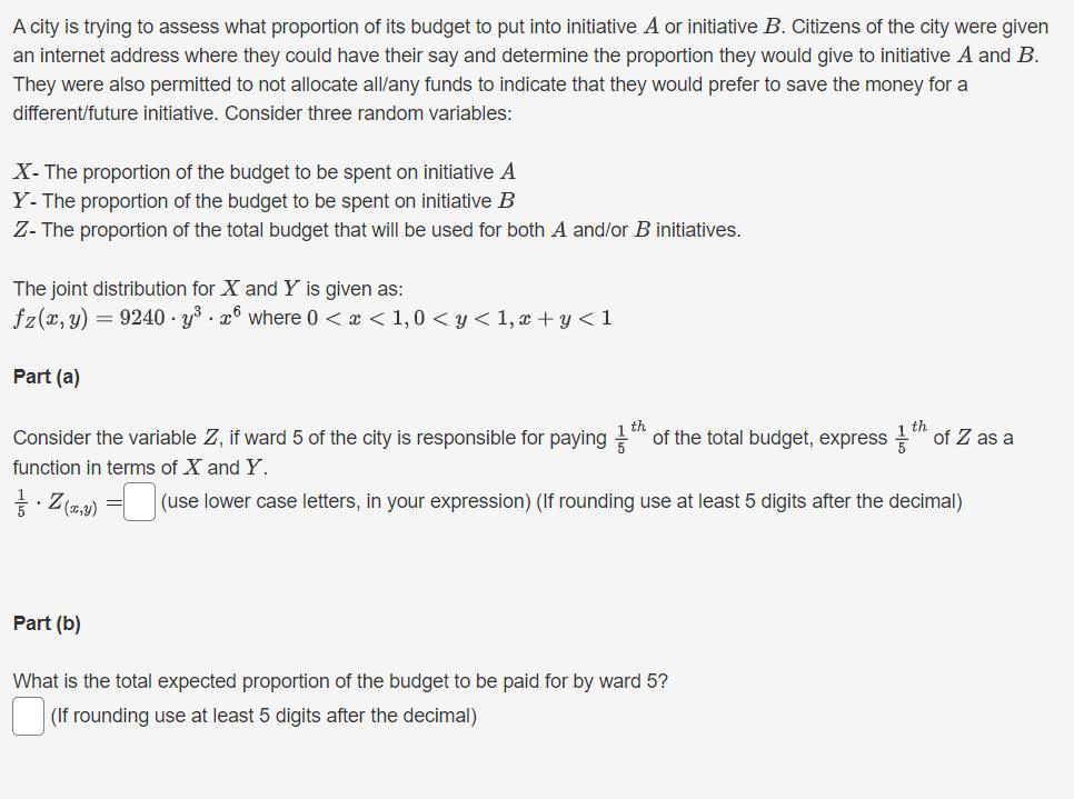 Solved A city is trying to assess what proportion of its | Chegg.com