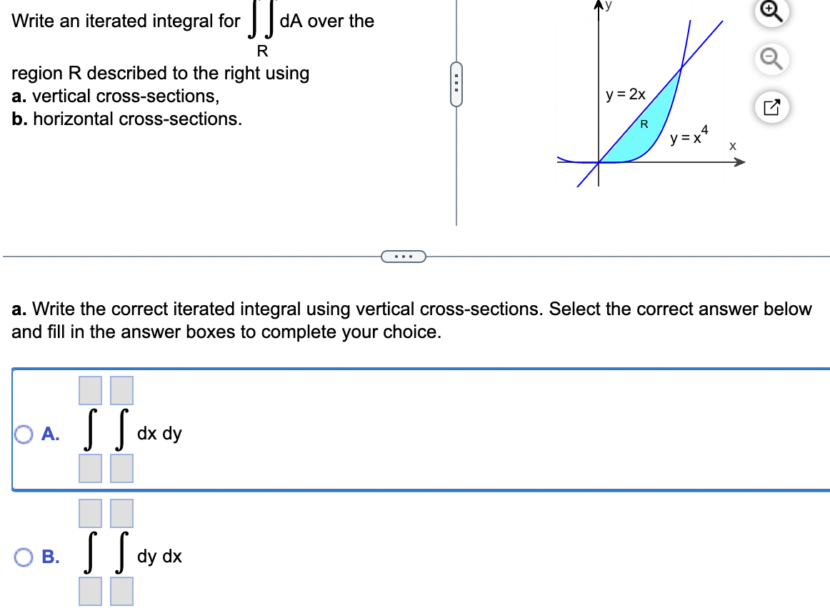 Solved Write an iterated integral for ∫Rd d over the region | Chegg.com
