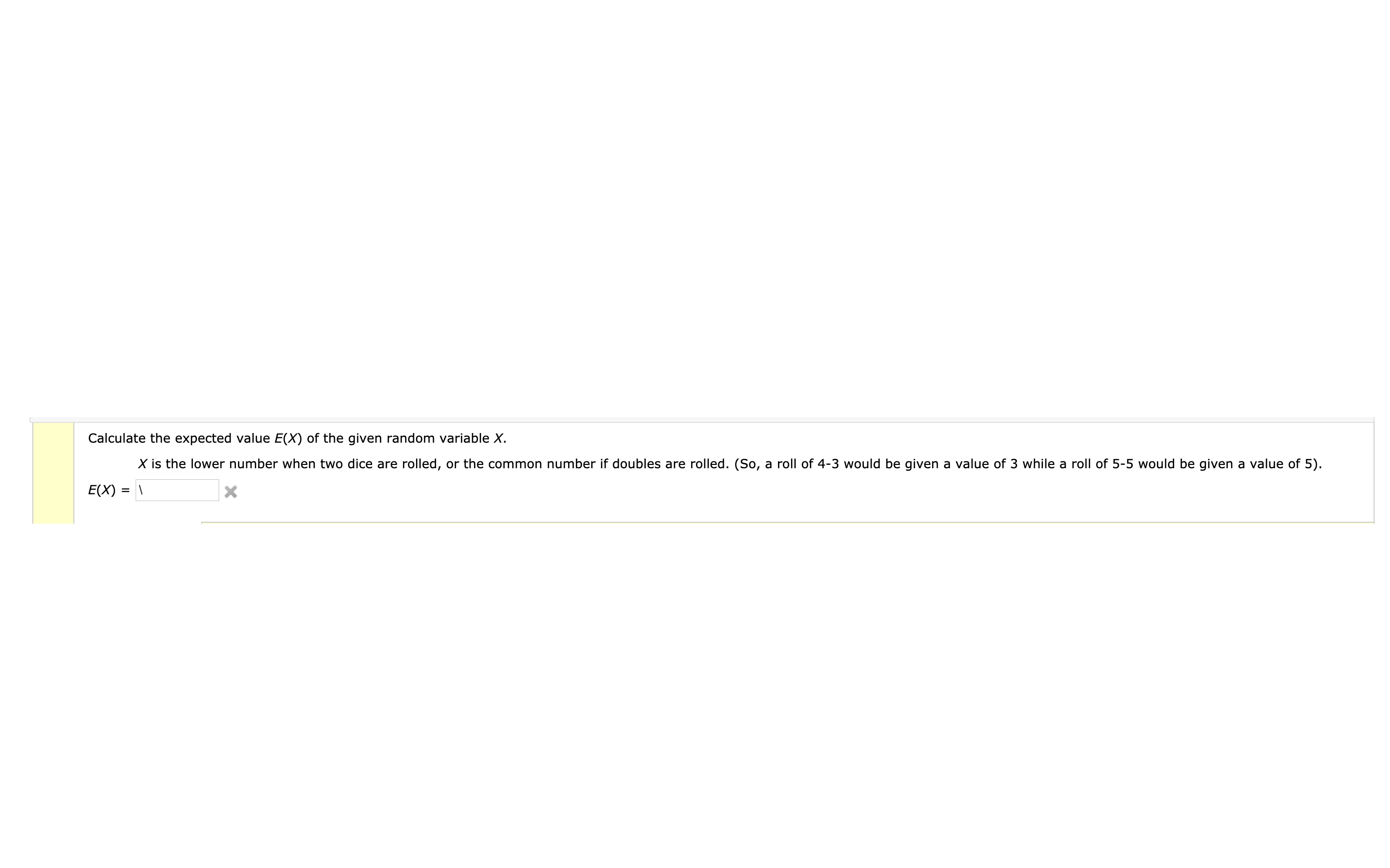 Solved Calculate the expected value E(X) of the given random | Chegg.com
