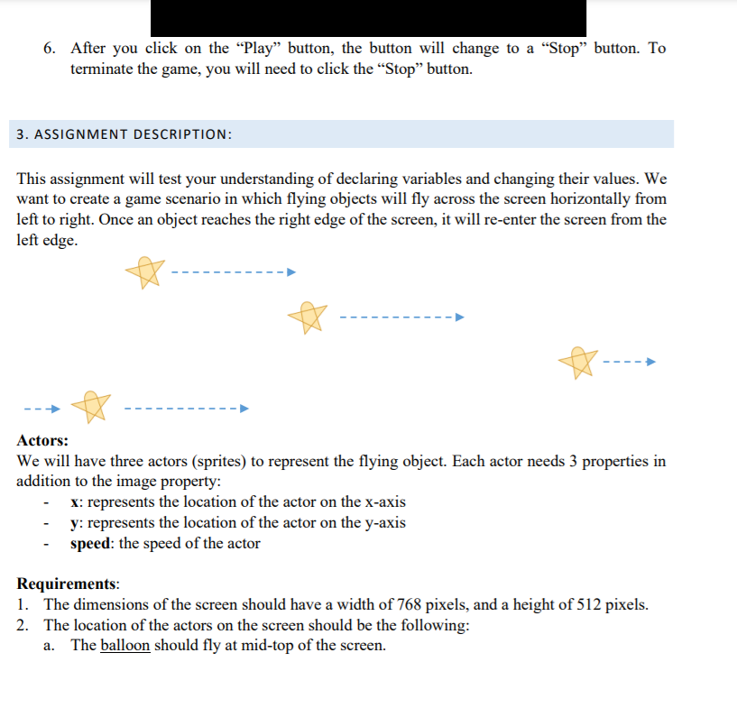 1. BRIEF INTRODUNCTION TO PYGAME ZERO: We are going | Chegg.com