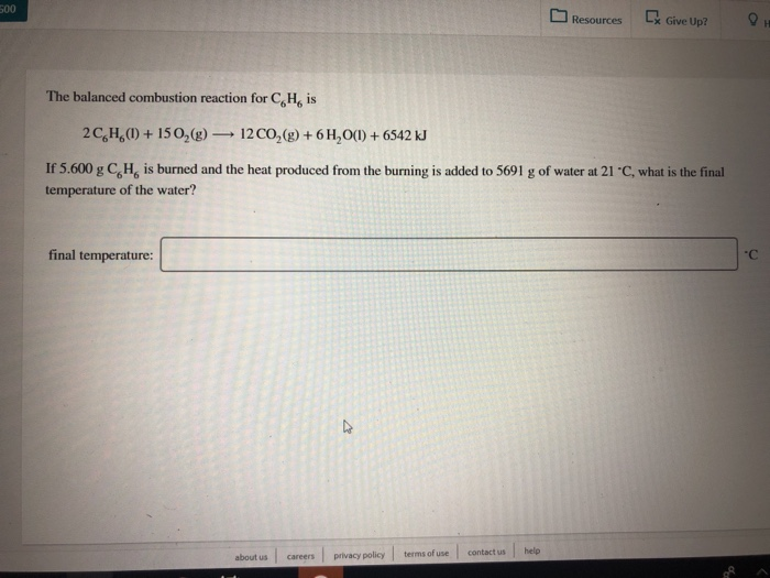 Solved The Balanced Combustion Reaction For C6h6 Is 2c6h6