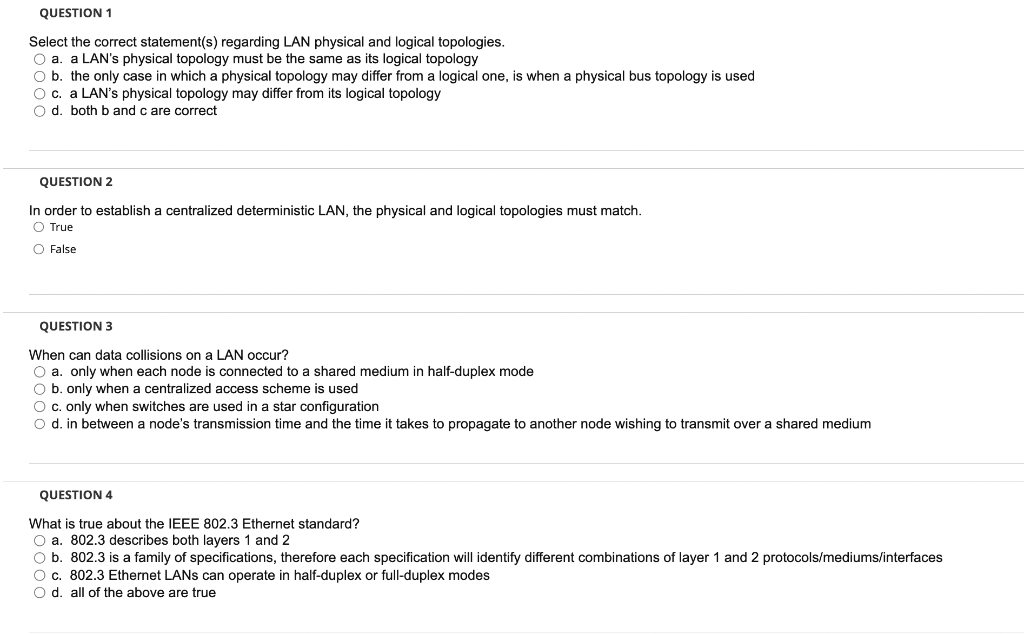Solved Select the correct statement(s) regarding LAN | Chegg.com