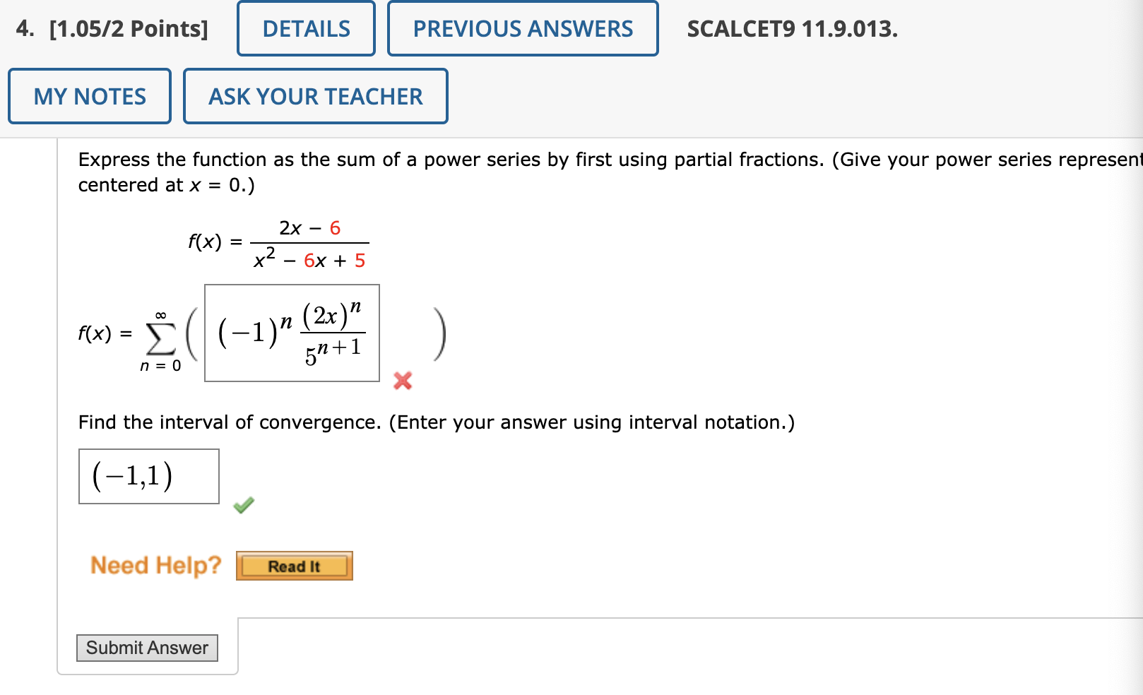 Express the function as the sum of a power series by | Chegg.com