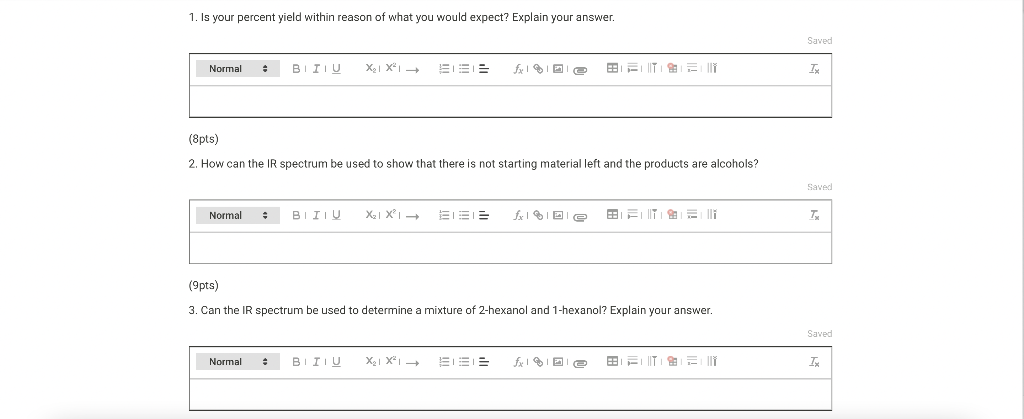Solved Week 12 Data And Report Submission - Hydroboration | Chegg.com