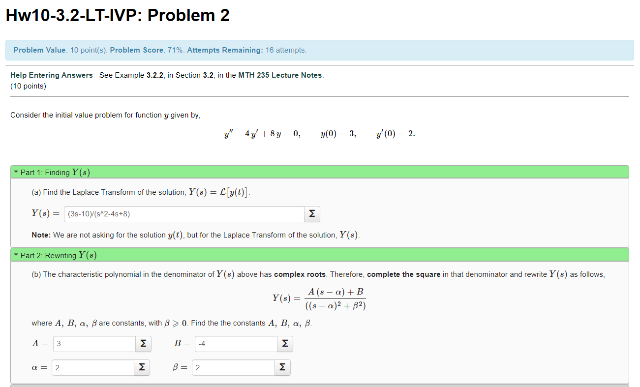 Solved Hw10-3.2-LT-IVP: Problem 2 Problem Value: 10 | Chegg.com