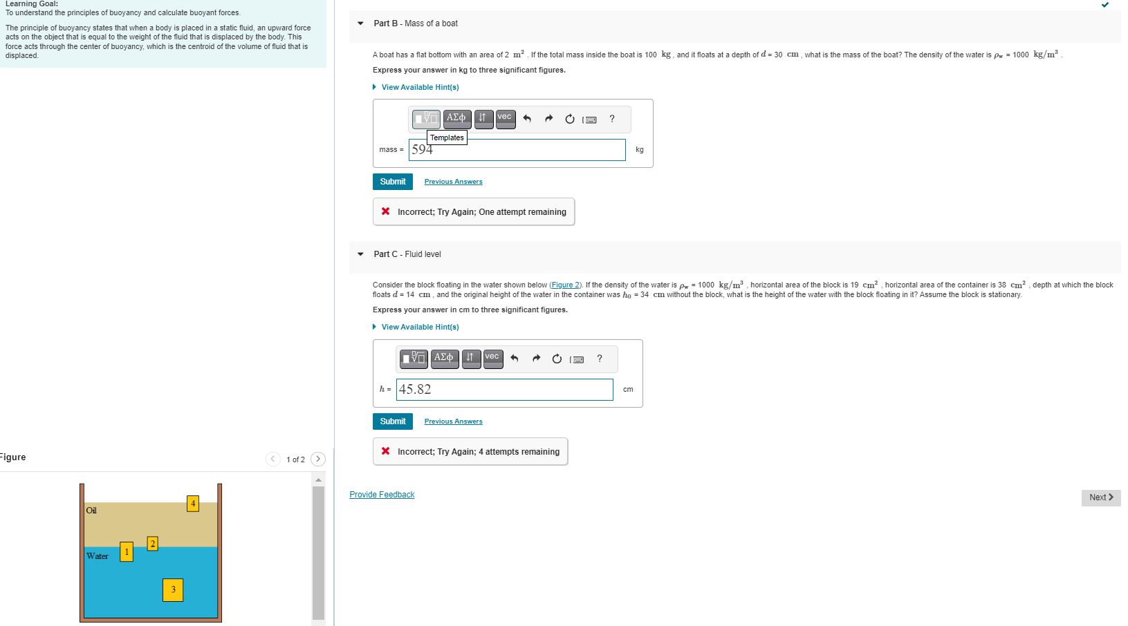 Solved Learning Goal:understand the principles of buoyancy | Chegg.com