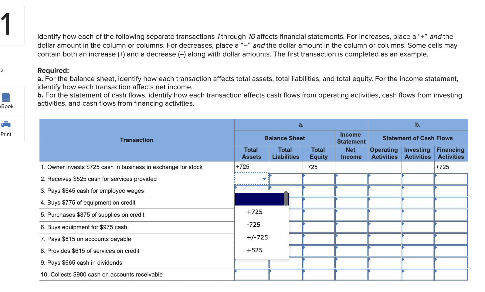 Solved 1 Identify how each of the following separate | Chegg.com
