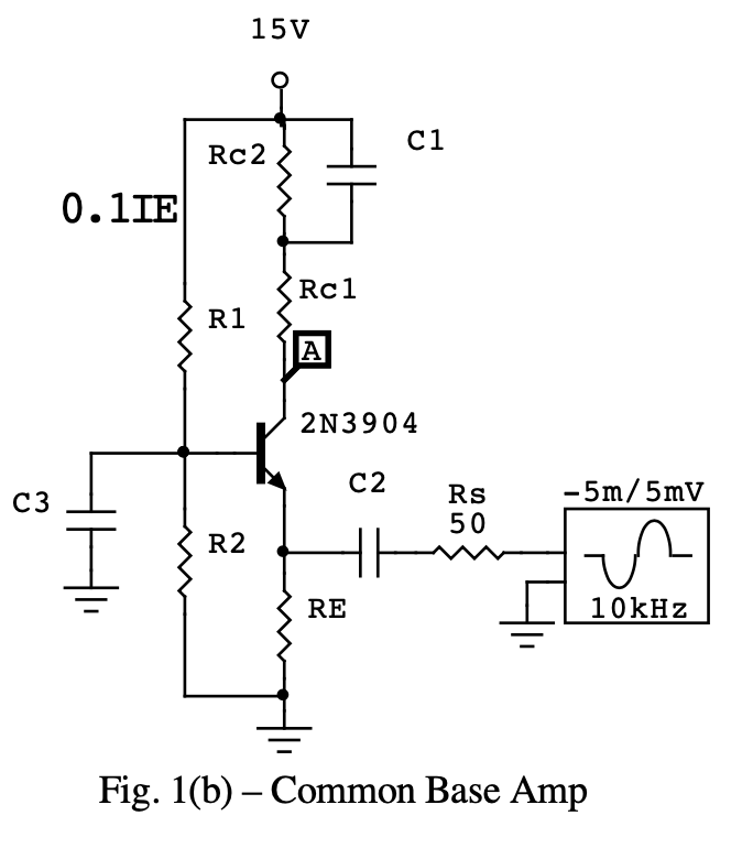 Solved Part II: 1. Design the common base amplifier circuit | Chegg.com