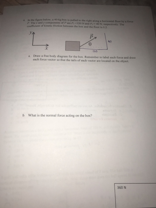 Solved figure below, a 40-kg box is pulled to the right | Chegg.com