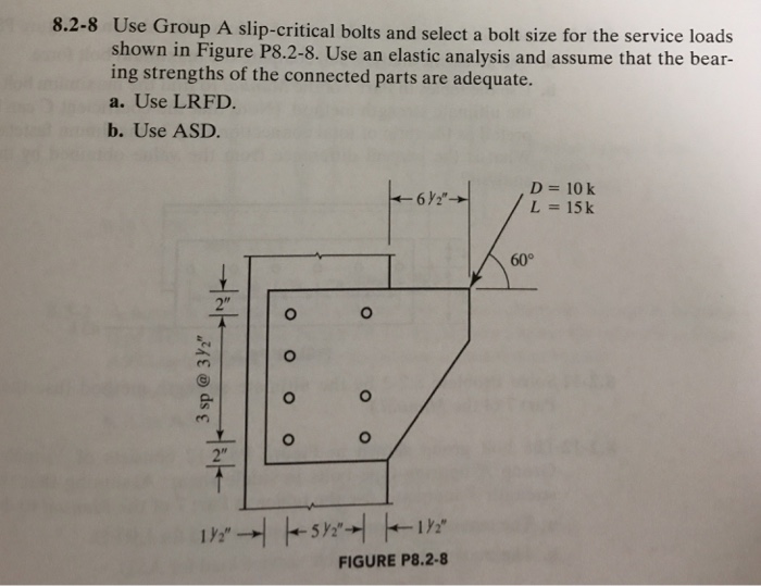 Solved Use Group A slip-critical bolts and select a bolt | Chegg.com