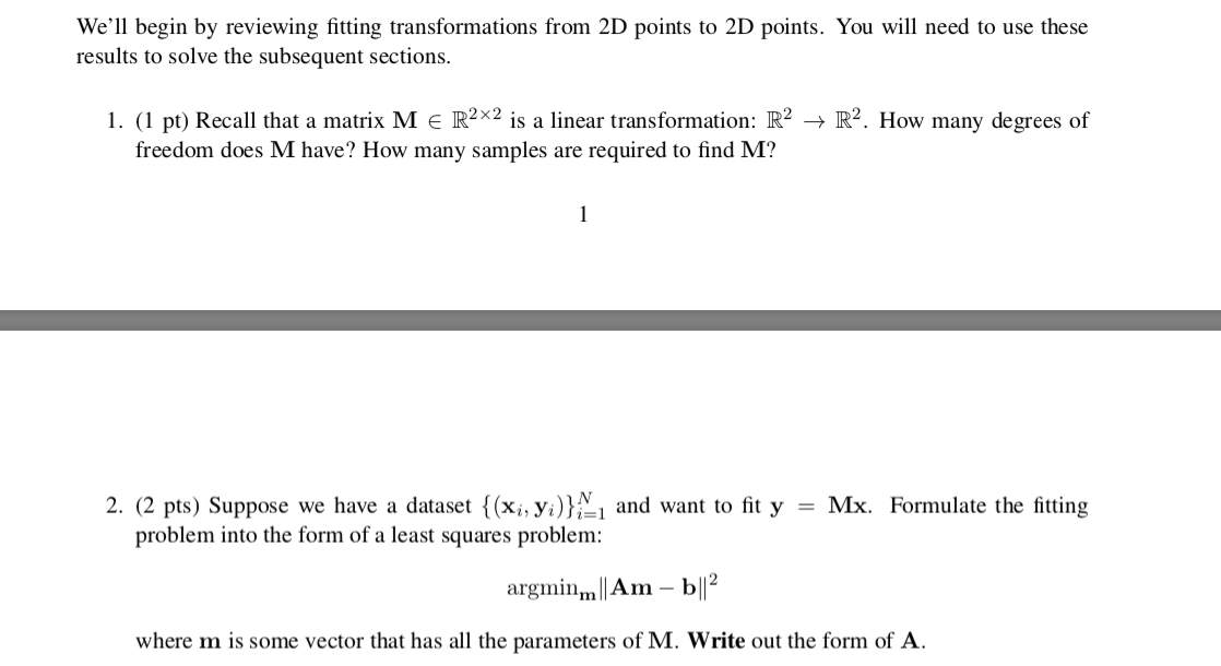 We'll begin by reviewing fitting transformations from | Chegg.com