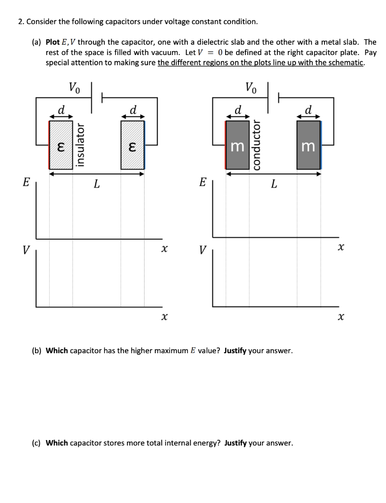 Solved 2. Consider the following capacitors under voltage | Chegg.com