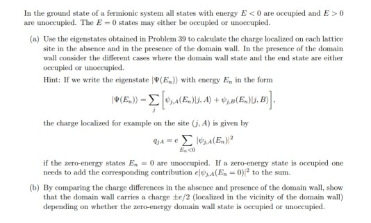 > 0 In the ground state of a fermionic system all | Chegg.com
