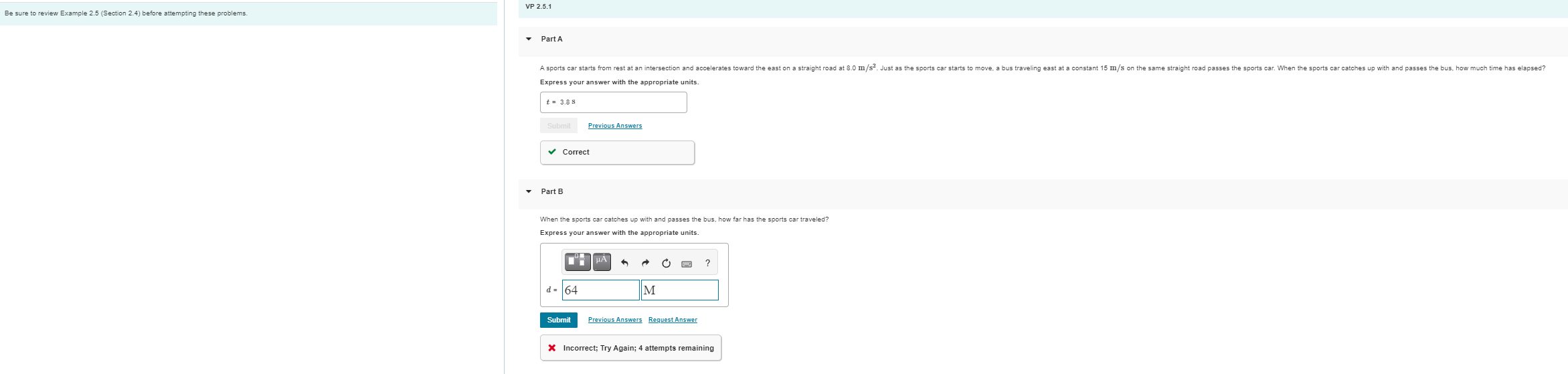 Solved VP 2.5.1 Be sure to review Example 2.5 (Section 2.4) | Chegg.com