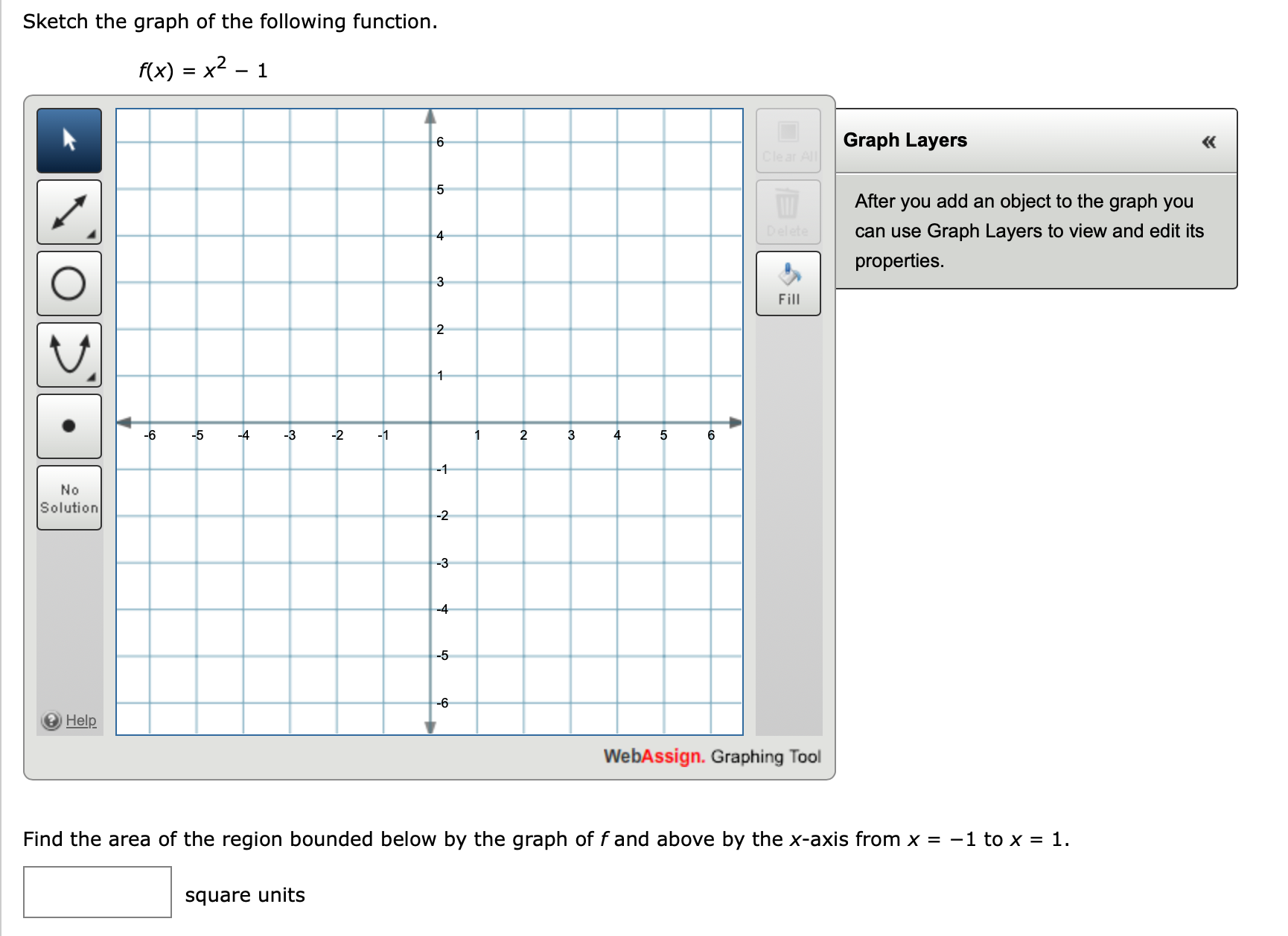 Solved Sketch the graph of the following function. f(x)=x2−1 | Chegg.com