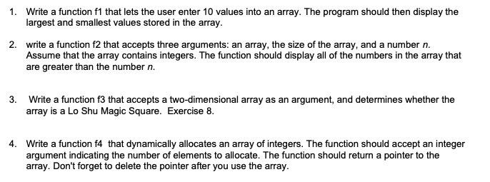 Solved 1. Write a function f1 that lets the user enter 10 | Chegg.com