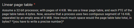 Linear page table * Assume a 32-bit processor, with | Chegg.com