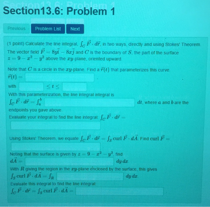 Solved Calculate the line integral, , in two ways, directly | Chegg.com