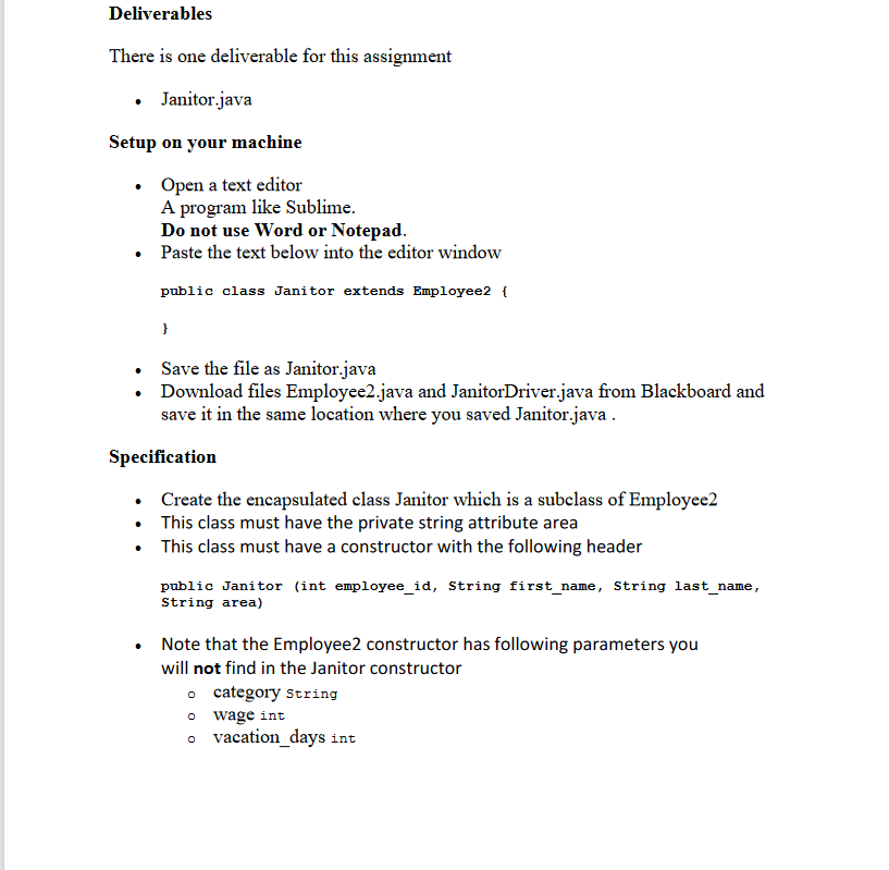 Solved Deliverables There is one deliverable for this | Chegg.com