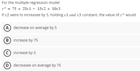 Solved For the multiple regression | Chegg.com