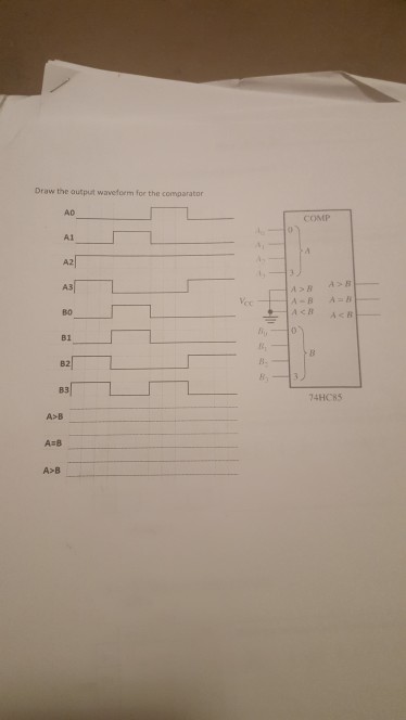 Solved Draw The Output Waveform For The Comparator Comp A1