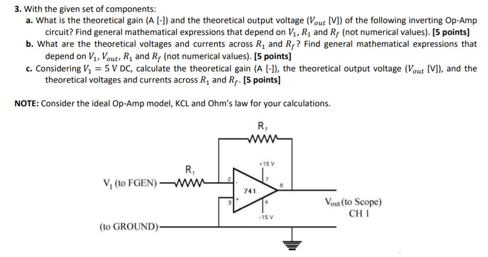 Solved 3. With the given set of components: a. What is the | Chegg.com
