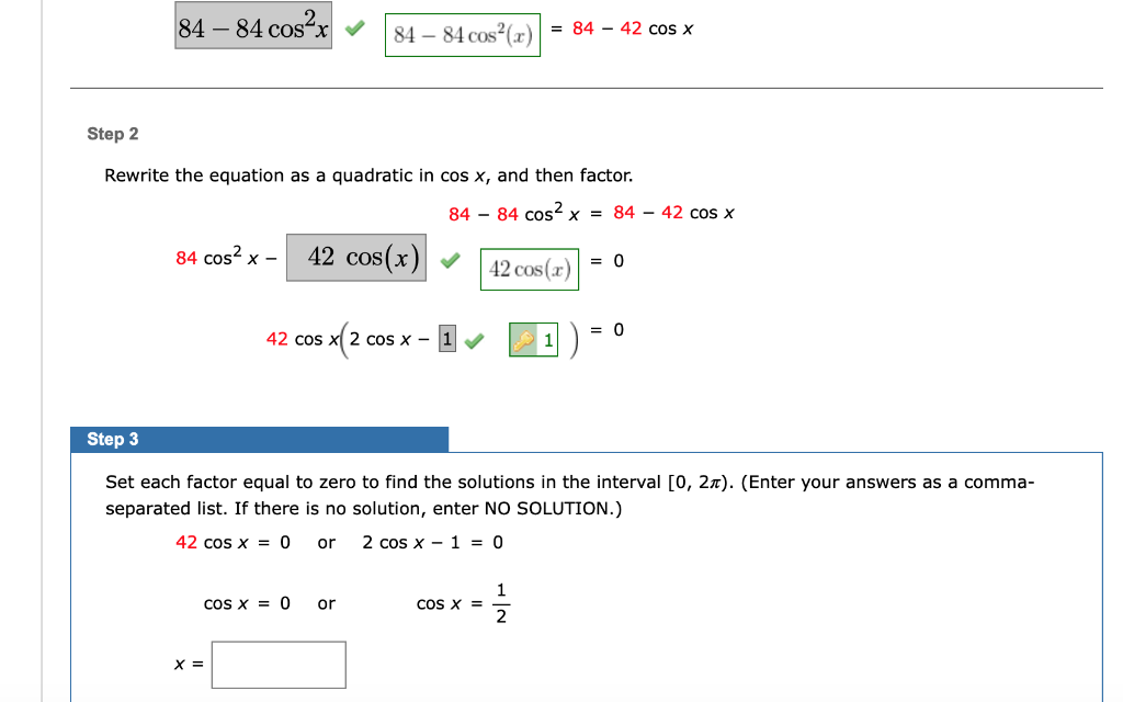 Solved Step 1 Set Each Factor Equal To Zero Sin x 0 Or Chegg