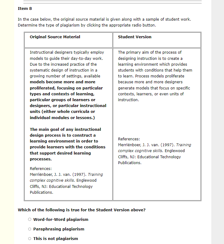 In the case below, the original source material is | Chegg.com