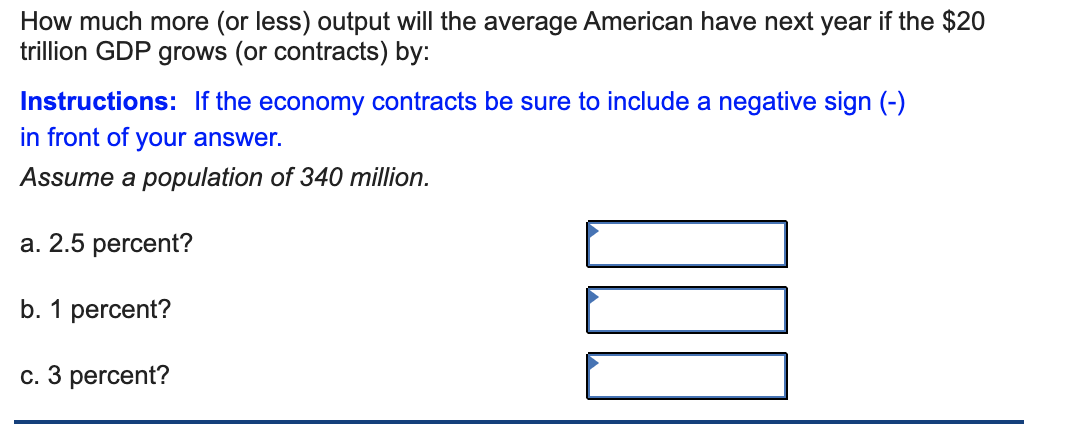 Solved How much more (or less) output will the average | Chegg.com