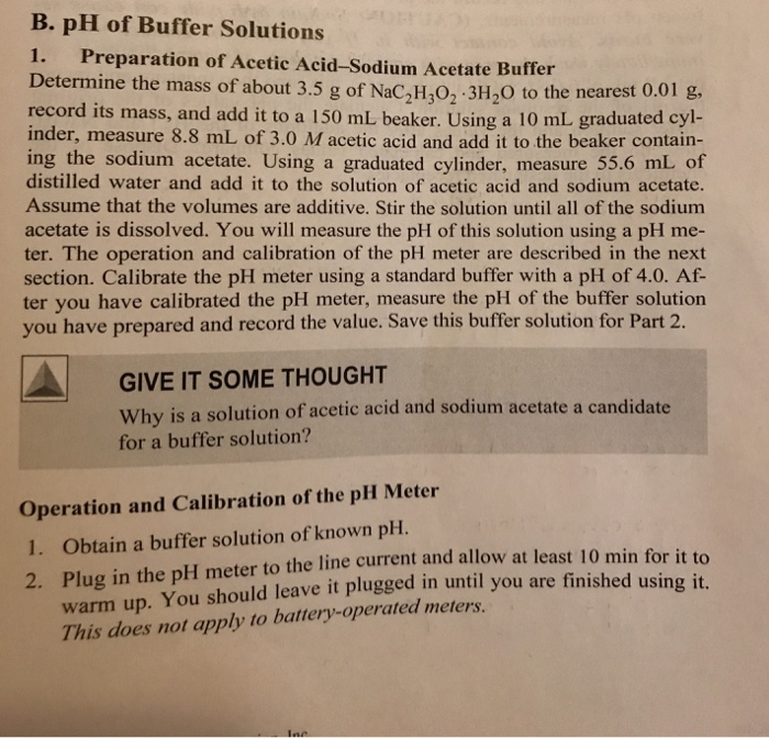 Solved I need help calculating the pH of original buffer, pH | Chegg.com
