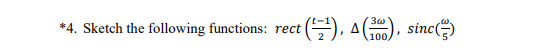 Solved *4. Sketch the following functions: | Chegg.com