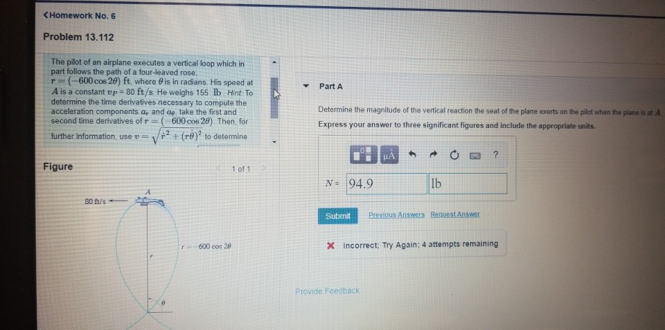 Solved KHomework No. 6 Problem 13.112 The pilot of an | Chegg.com