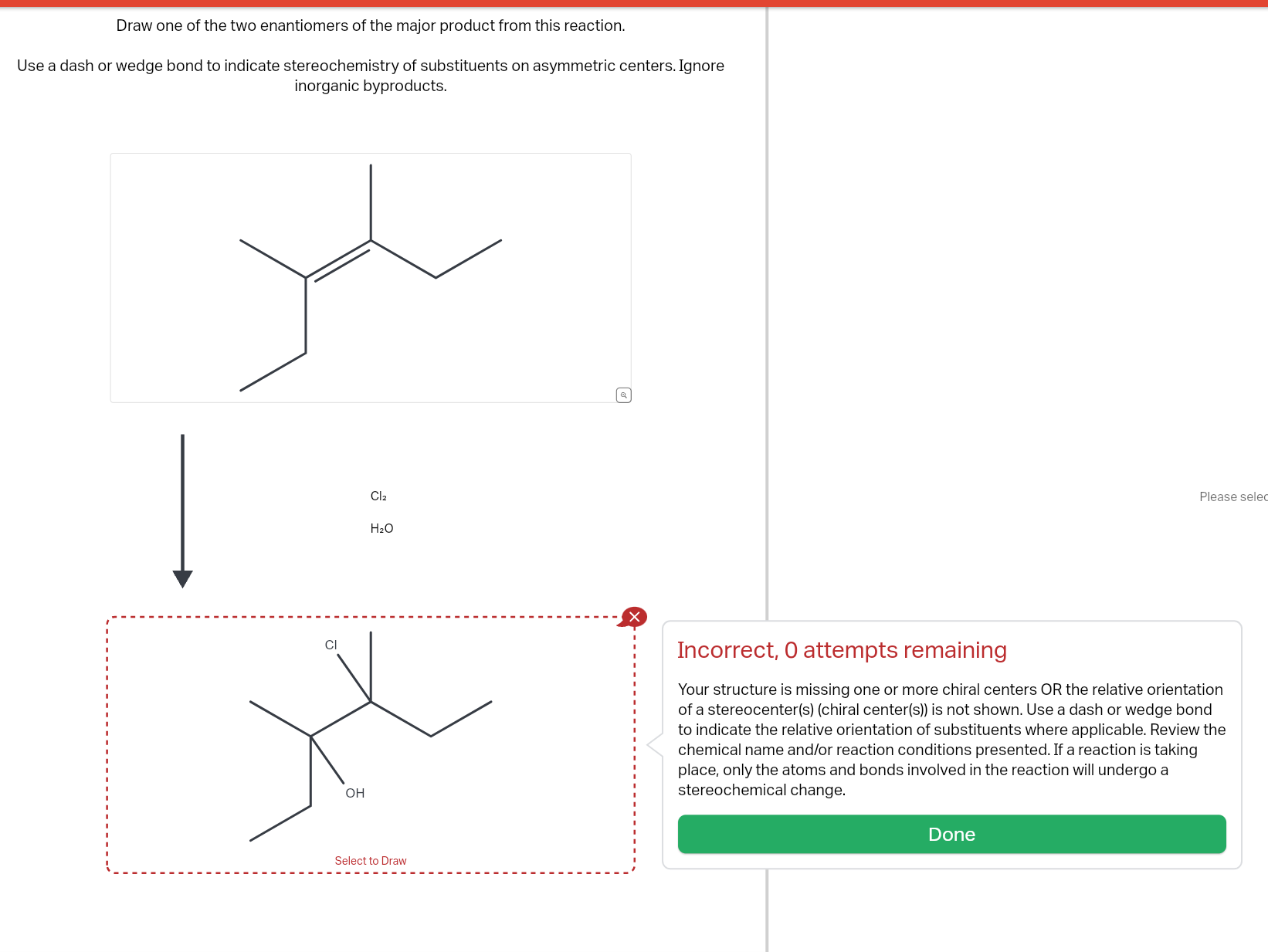 Solved Draw one of the two enantiomers of the major product | Chegg.com