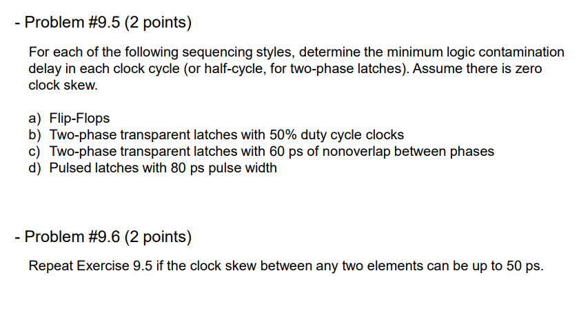 Solved For each of the following sequencing styles, | Chegg.com