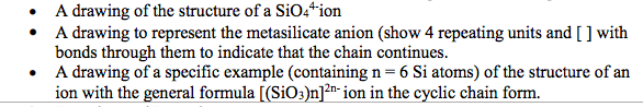 Solved A drawing of the structure of a SiO4+ion • A drawing | Chegg.com