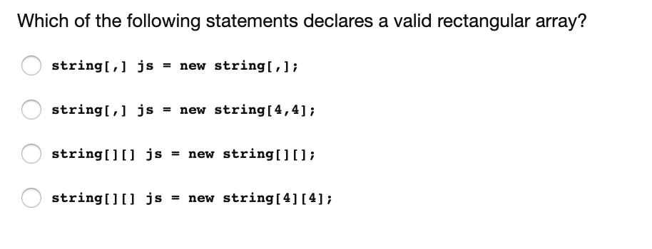 Solved Which of the following statements declares a valid | Chegg.com