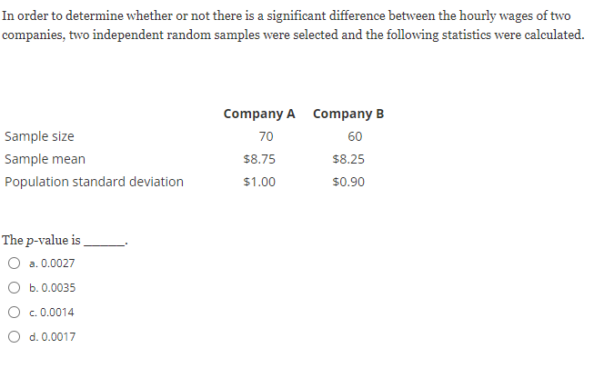Solved In order to determine whether or not there is a | Chegg.com