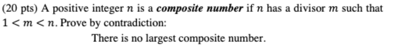 Solved (20 ﻿pts) ﻿A positive integer n ﻿is a composite | Chegg.com