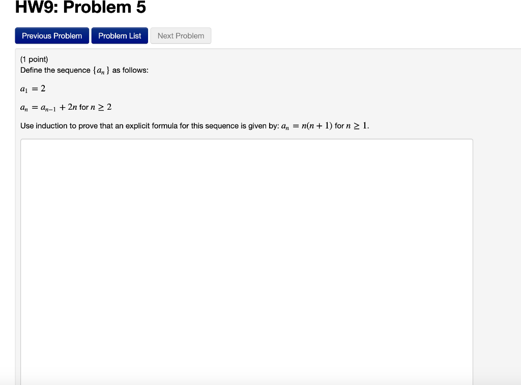 Solved HW9: Problem 5 Previous Problem Problem List Next | Chegg.com Solved HW9: Problem 5 Previous Problem Problem List Next | Chegg.com