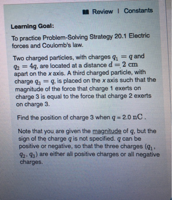 Review I Constants Learning Goal: To practice | Chegg.com